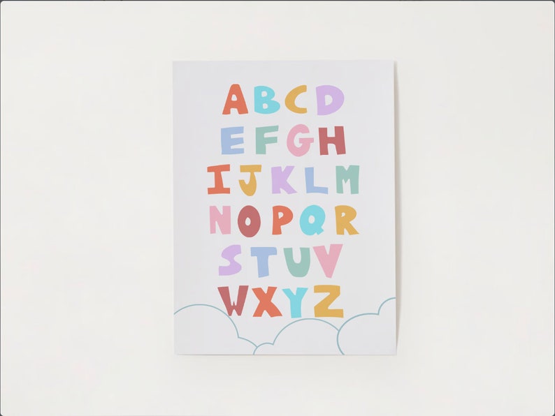 Digital Download Pastel Dreams Alphabet Posters | Calm Classroom Decor ...