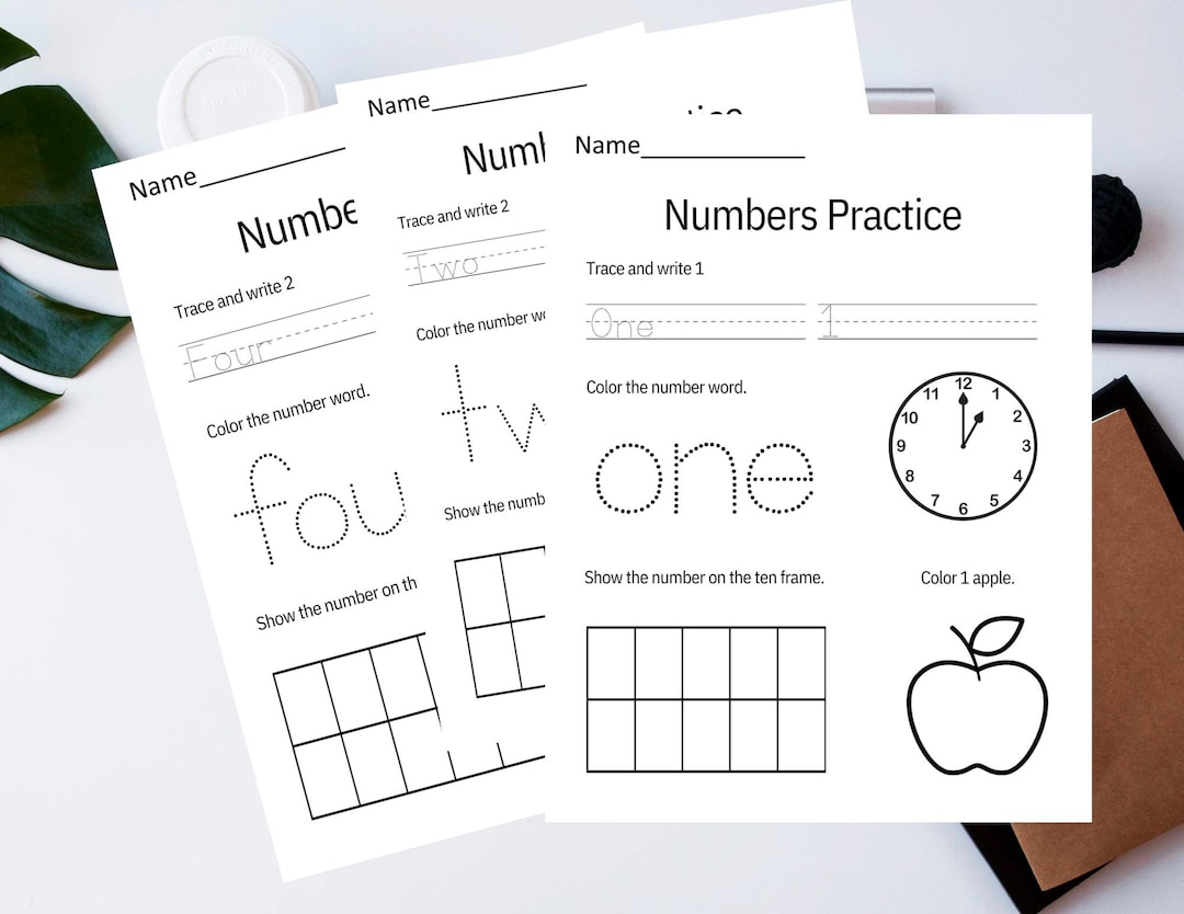 Digital Download|numbers1-10 Worksheets|teachers Resources - Etsy