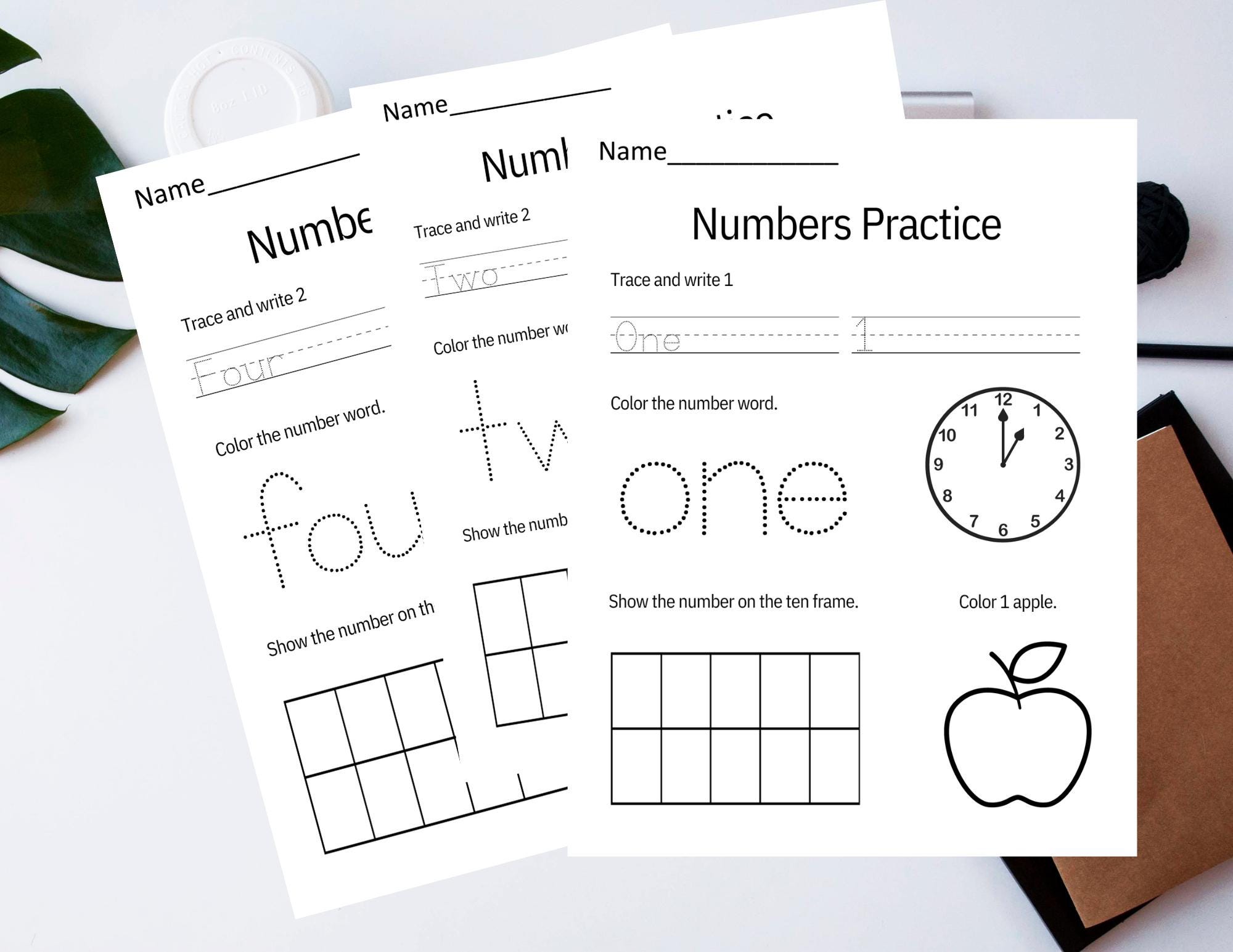 Digital Download|numbers1-10 Worksheets|teachers Resources - Etsy