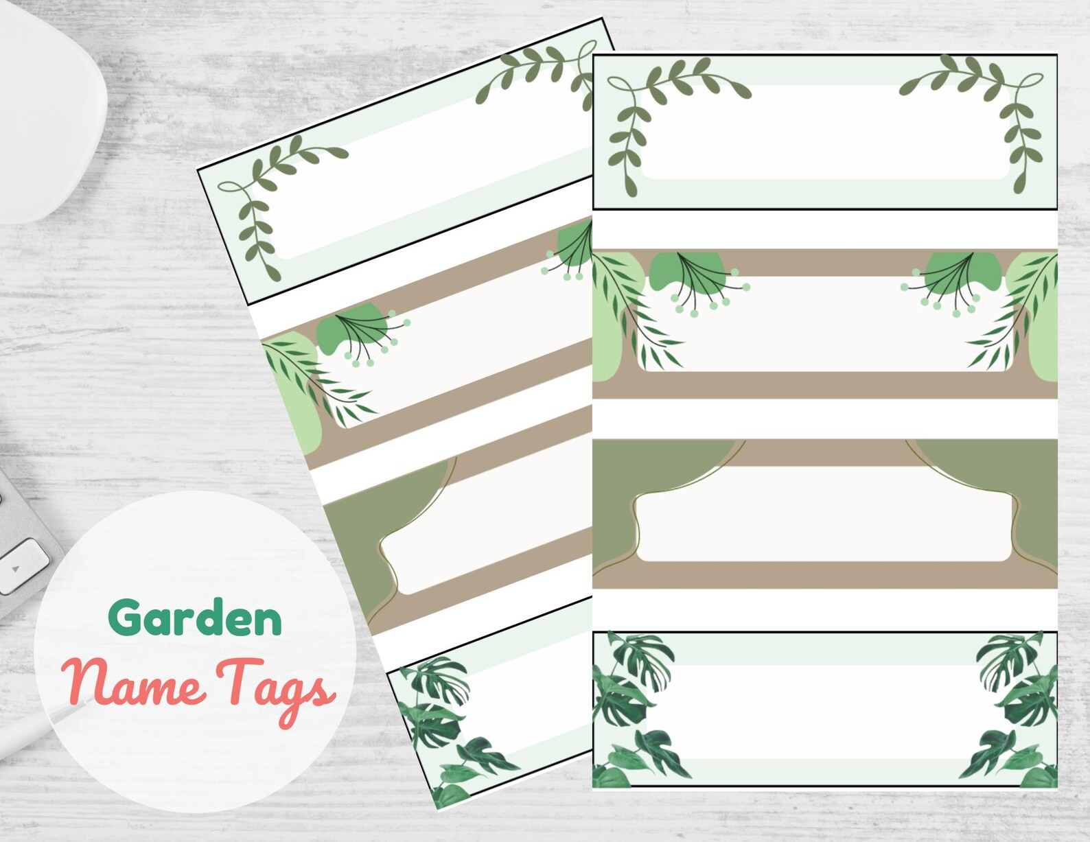 Digital Download|garden Name Tags|classroom Name Tags - Etsy