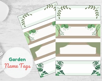 Retro Garden Desk Name Tags-digital Download Garden Name Plate-dig ...