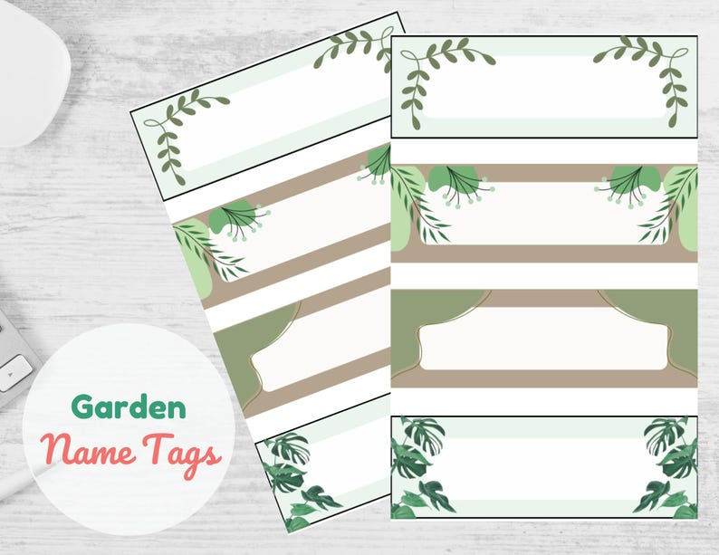 Digital Download|garden Name Tags|classroom Name Tags - Etsy