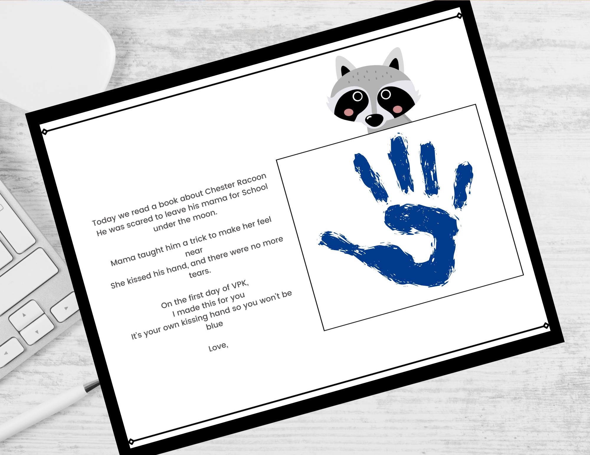 Kissing Hand Back to School Craft for Kids|first Day of School ...