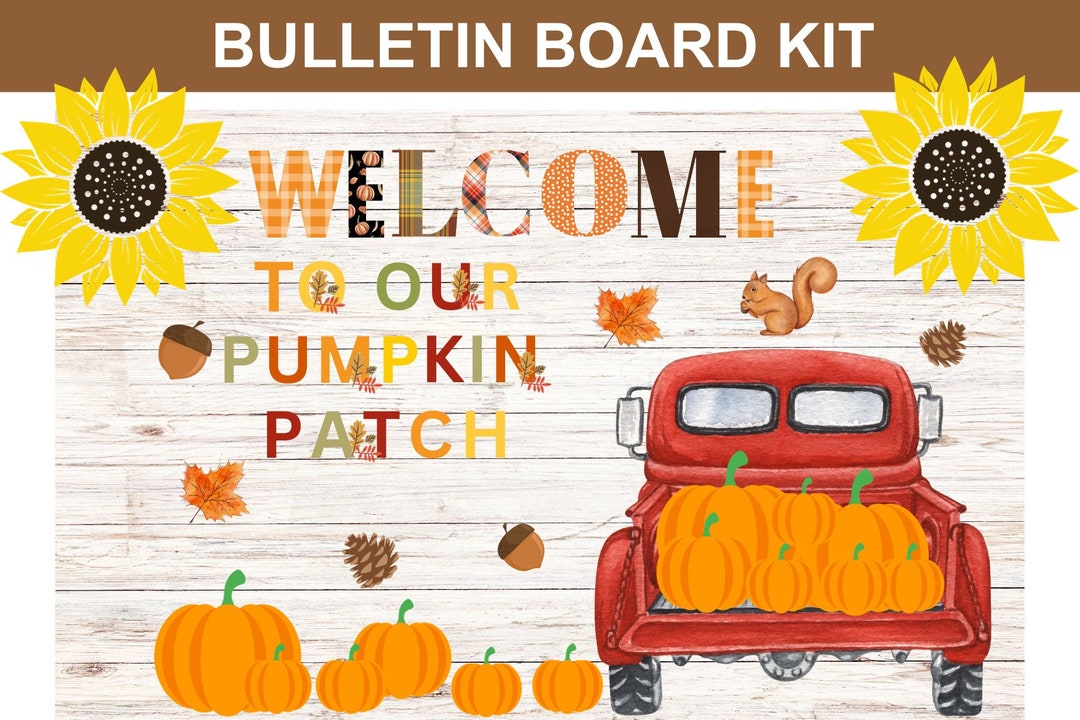 WELCOME to Our Pumpkin Patch Bulletin Board Digital PDF - Etsy