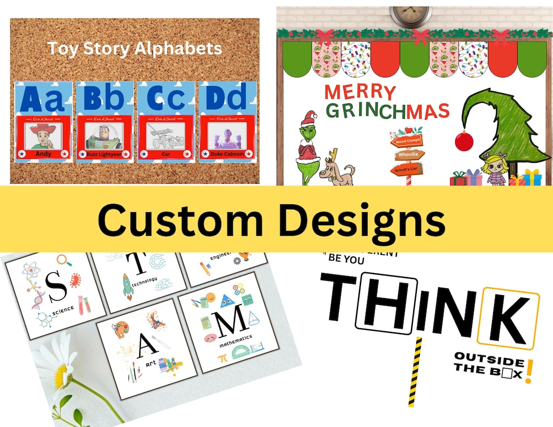 Custom Designs & Printables|custom Logo| Bulletin Board|worksheets ...