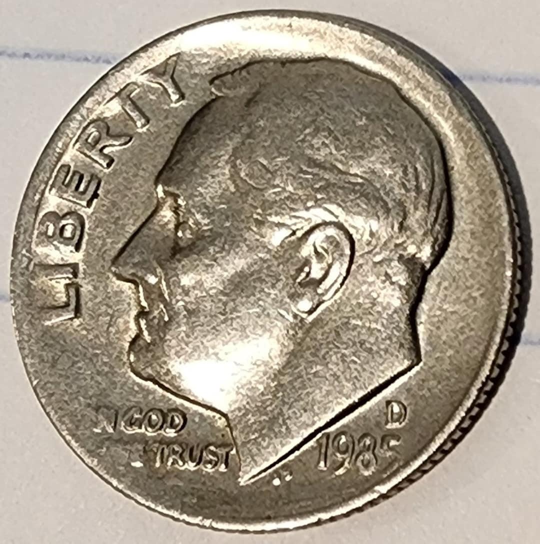 1985 D Roosevelt Dime Error Coin 10C Vintage Collectible Coin - Etsy