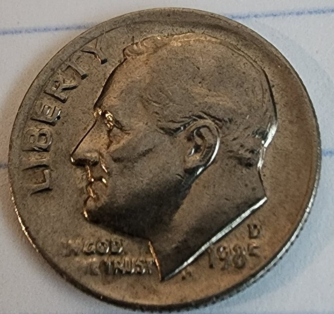 1985 D Roosevelt Dime Error Coin 10C Vintage Collectible Coin - Etsy