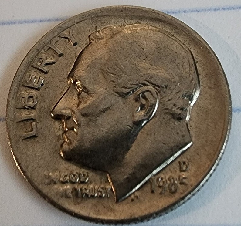 1985 D Roosevelt Dime Error Coin 10C Vintage Collectible Coin - Etsy
