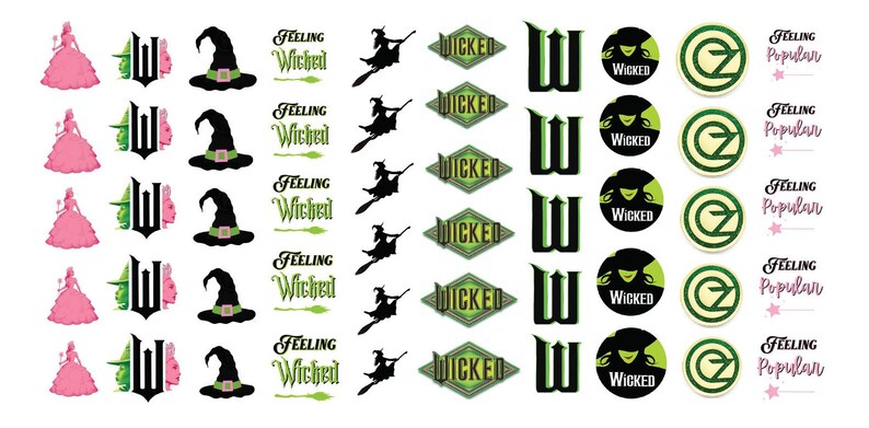 Wicked Musical Nail Decals - Etsy