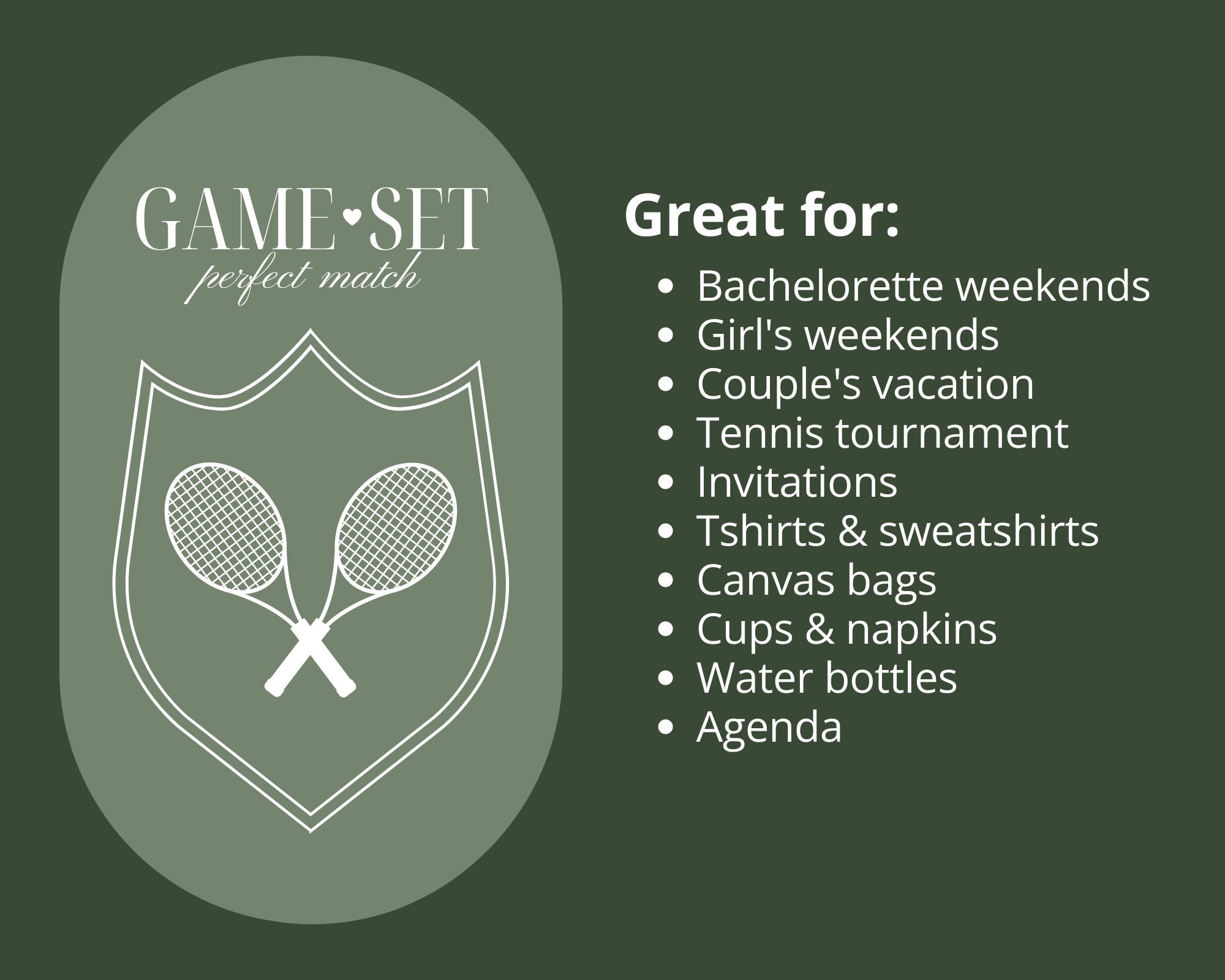 Tennis Bachelorette Logo | Perfect Match Theme - Etsy