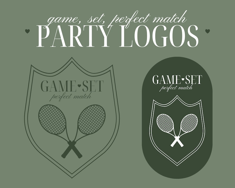 Tennis Bachelorette Logo Perfect Match Theme - Etsy