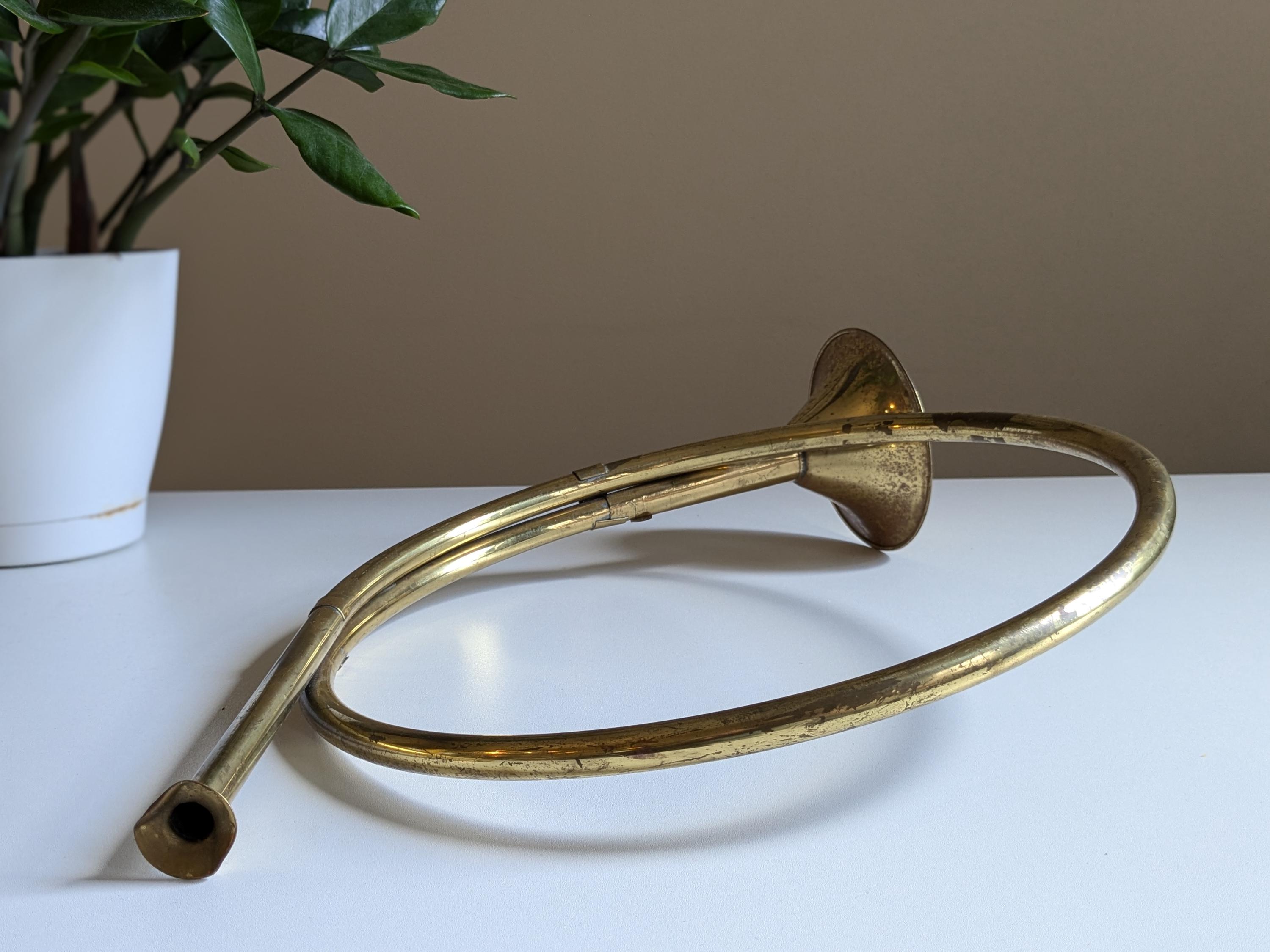 Vintage Large French Hunting Horn | Bugle Brass French Horn | Country ...