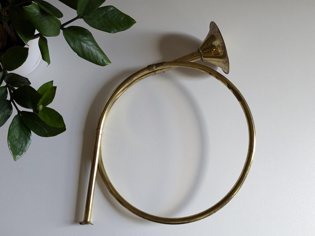 Vintage Large French Hunting Horn | Bugle Brass French Horn | Country ...