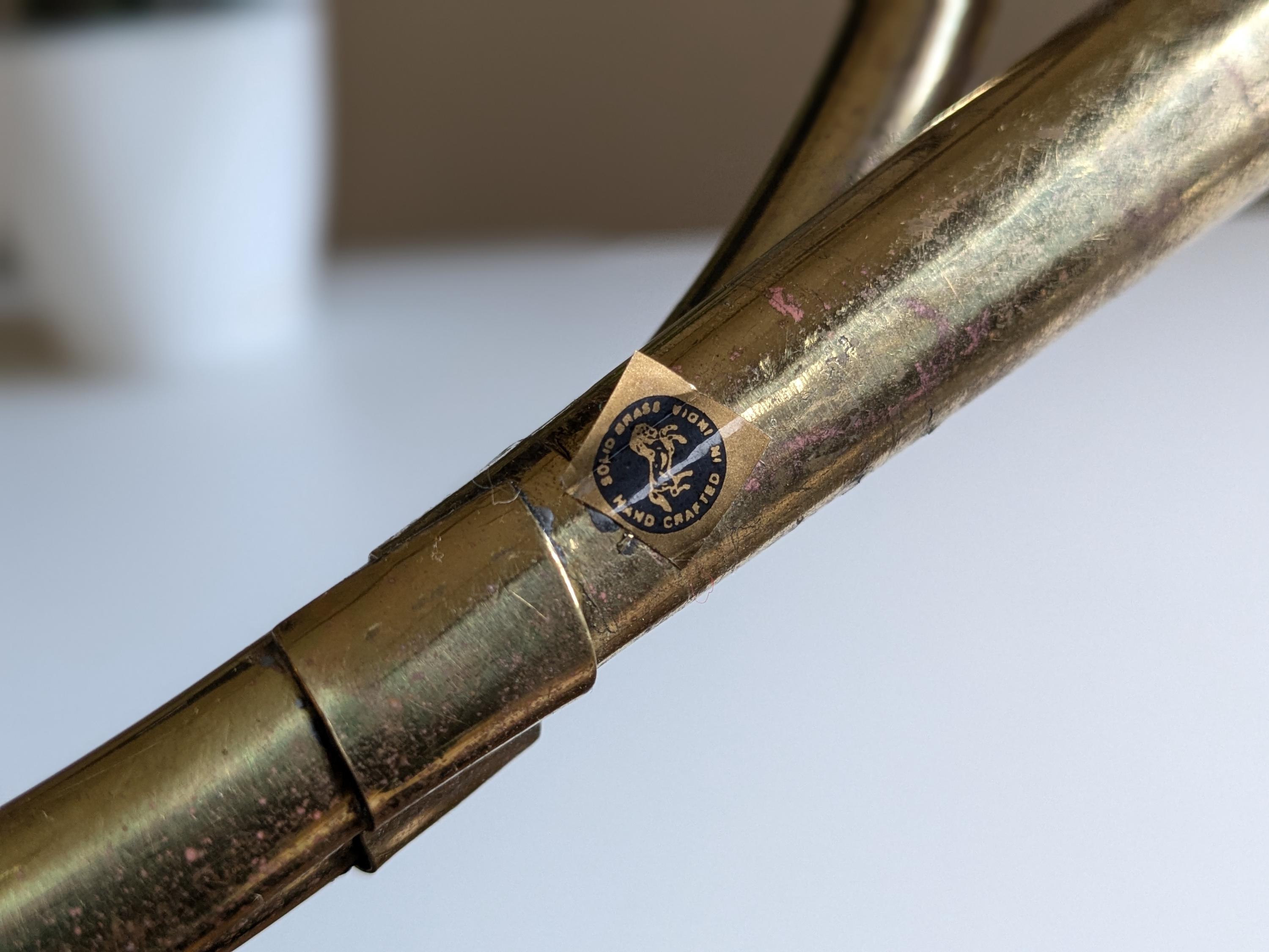 Vintage Large French Hunting Horn | Bugle Brass French Horn | Country ...