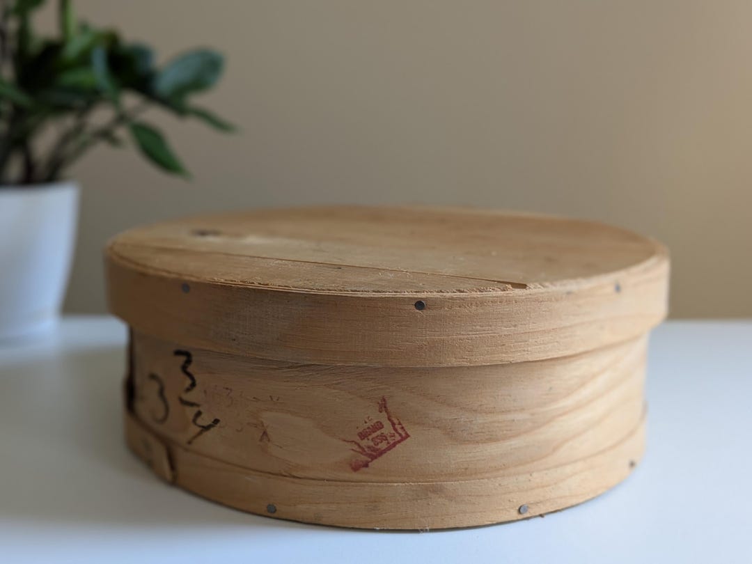 Vintage Cheese Box With Number Large Antique Cheese Box Vintage Round ...