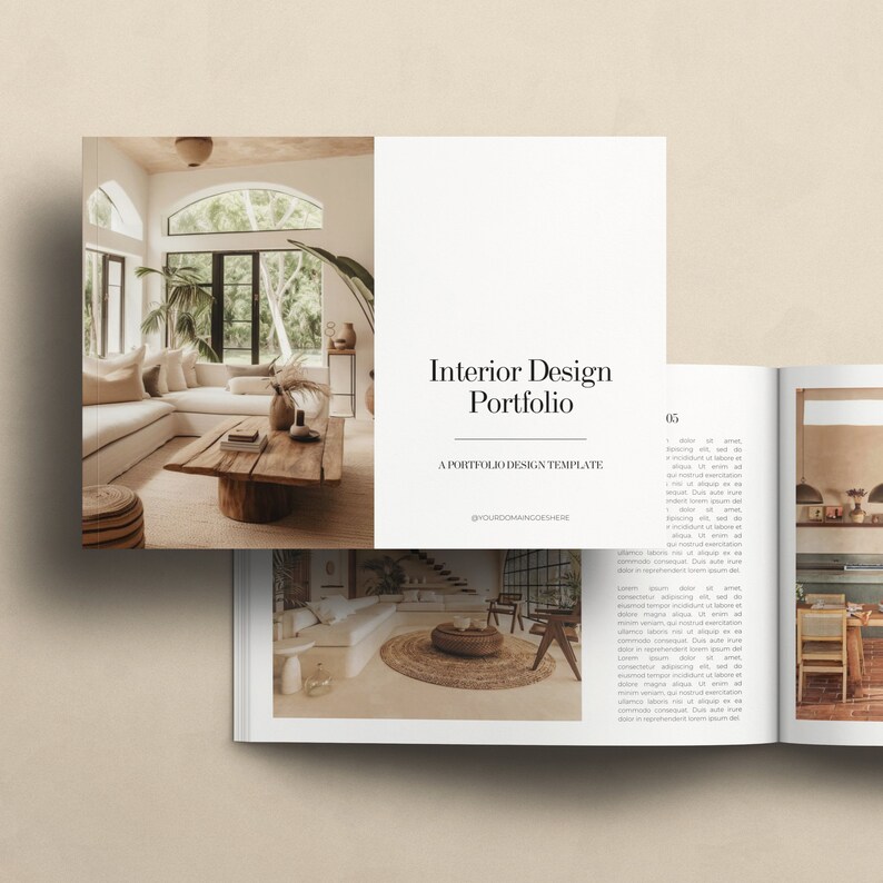 Interior Designer Portfolio Template, Interior Design Catalogue ...