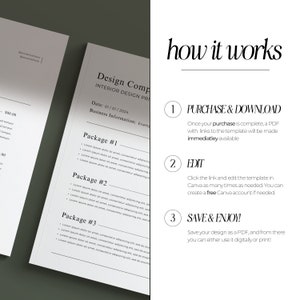 Interior Design Pricing Guide, Business Pricing Template, Interior ...