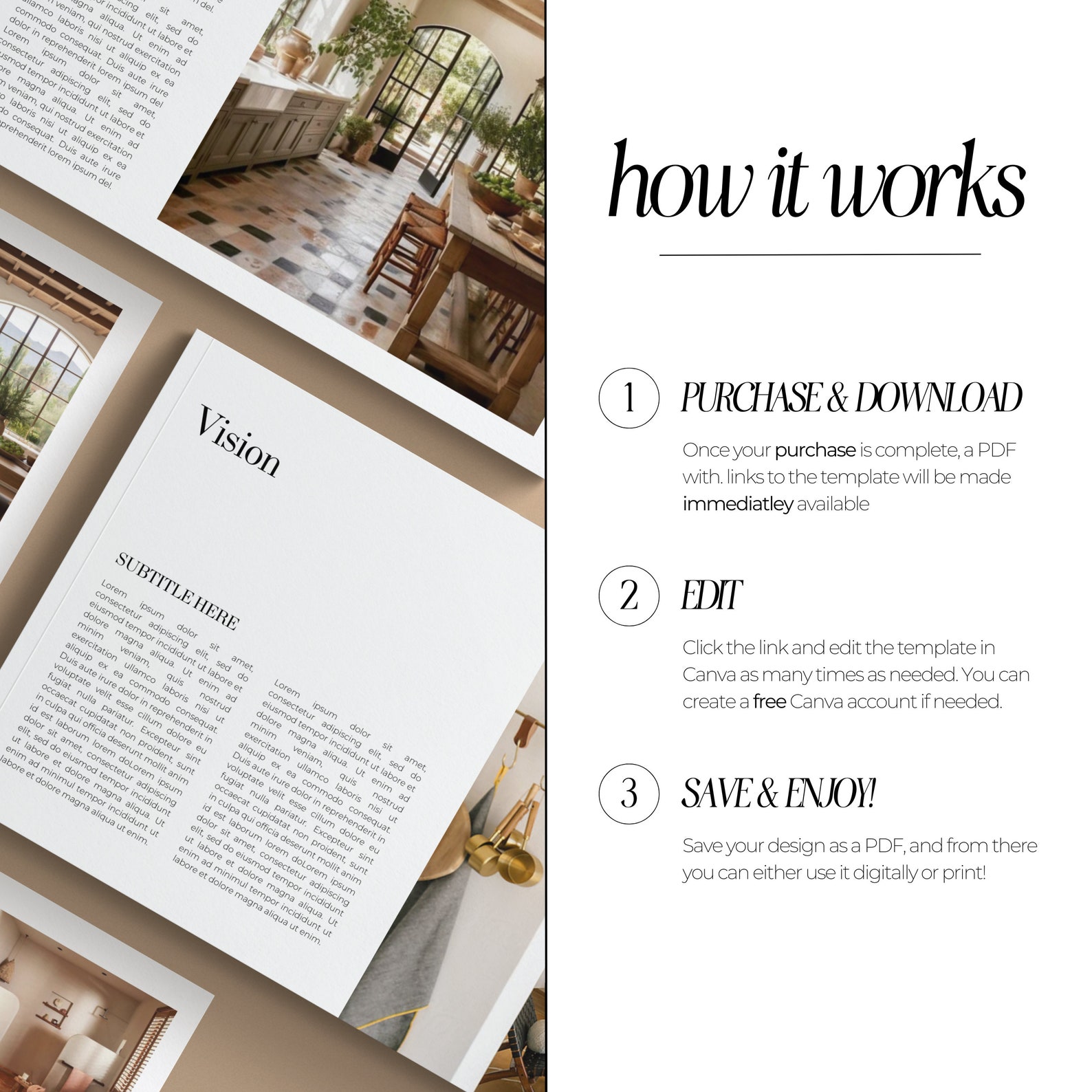Interior Designer Portfolio Template, Interior Design Catalogue ...