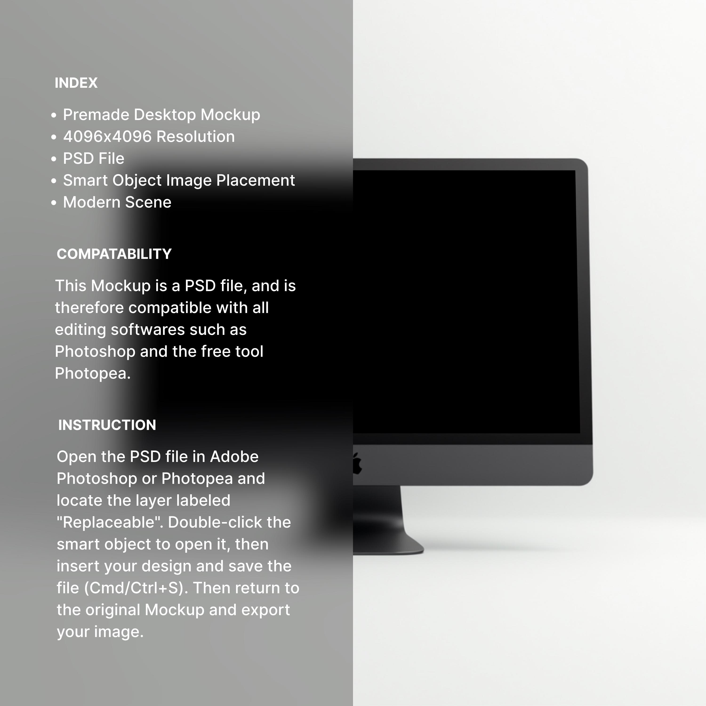 Desktop Mockup 01, Device Mockup, Minimalist Mockup Scene, Monitor ...