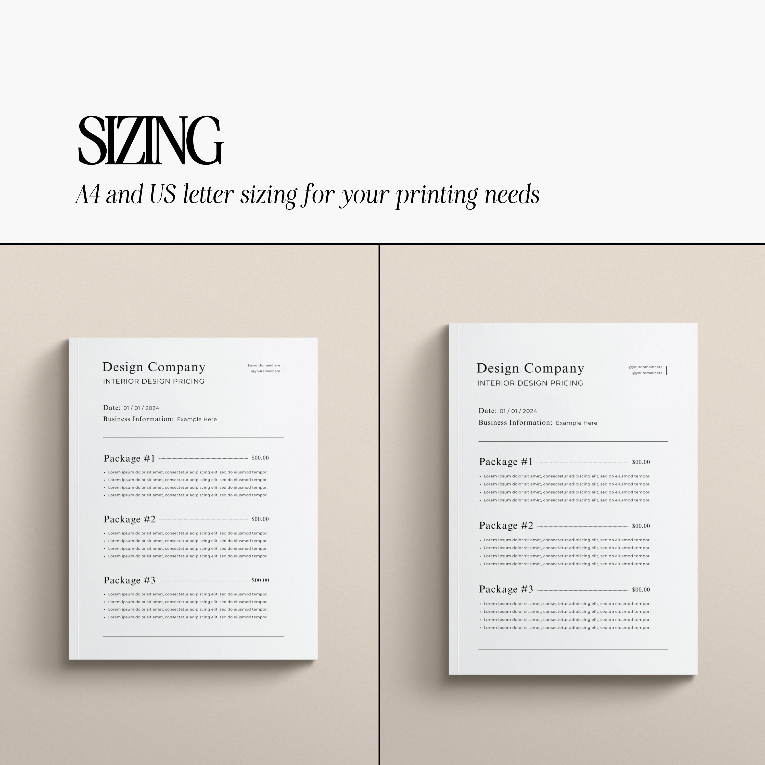 Interior Design Pricing Guide, Business Pricing Template, Interior ...