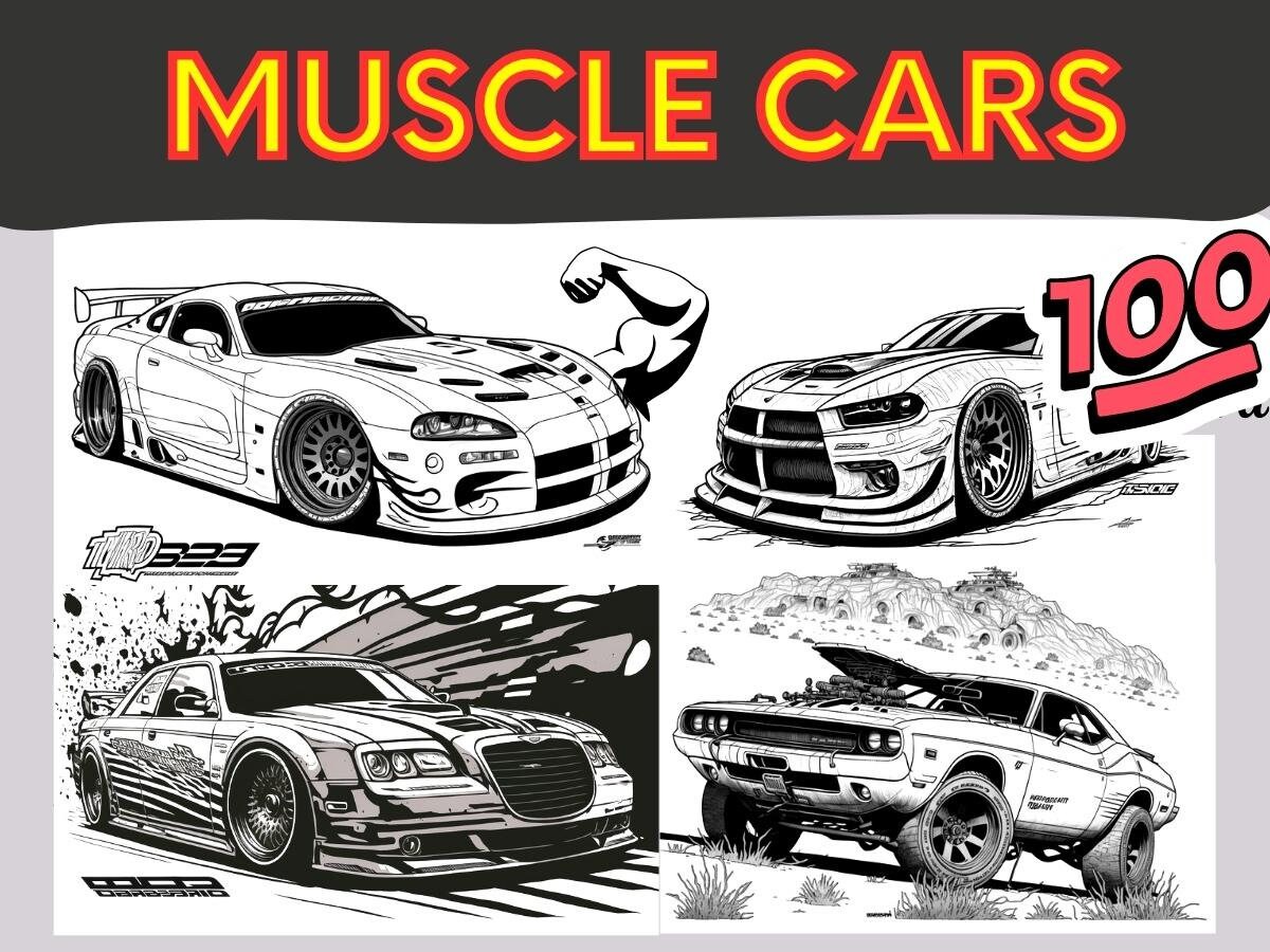 Mega Car Bundle Coloring Pages Vehicle Bundle Over 2222 Designs Pdfs - Etsy
