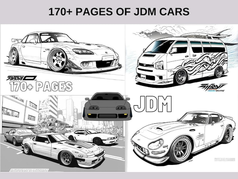 Mega Car Bundle Coloring Pages Vehicle Bundle Over 2222 Designs Pdfs - Etsy