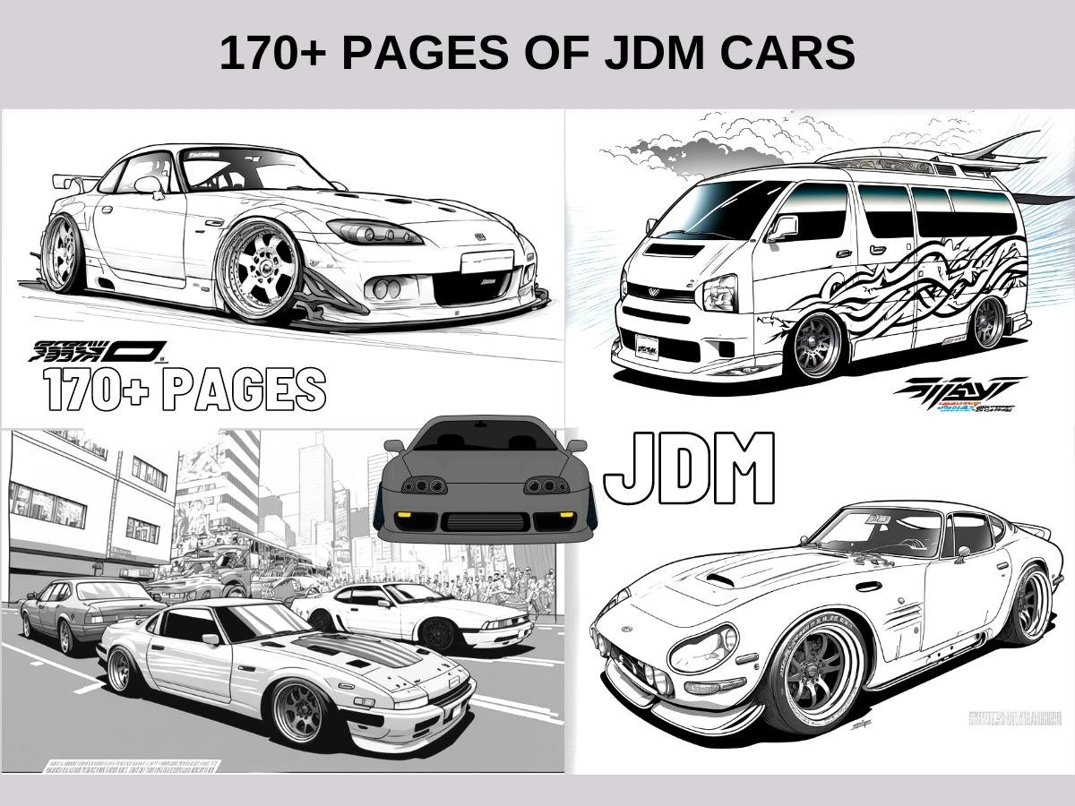 Mega Car Bundle Coloring Pages Vehicle Bundle Over 2222 Designs Pdfs - Etsy