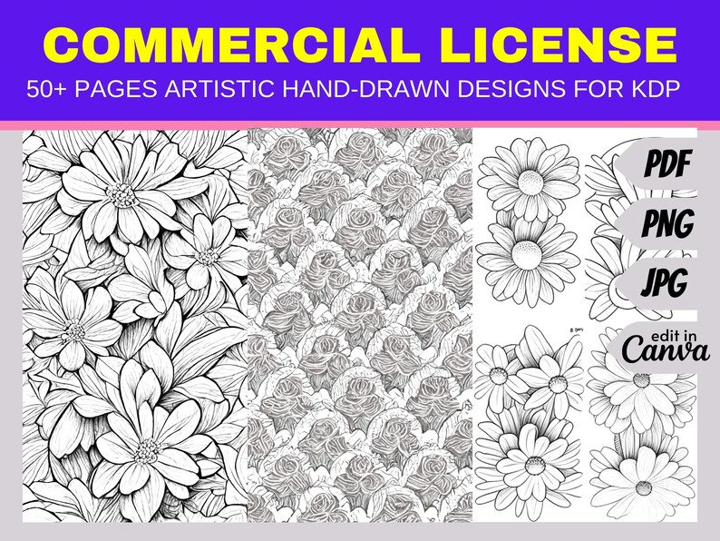 Mega Coloring Bundle of Coloring Pages for KDP Comercial License or ...