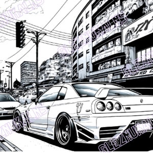 180 JDM Style Cars Coloring Book Digital Download Coloring Book Japan's ...