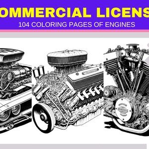 Engines and Motors Coloring Pages With Comercial License or Private Use ...