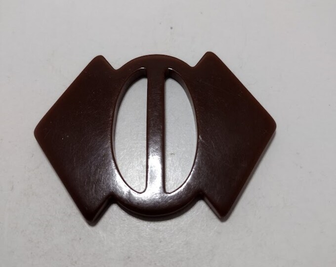 Vintage Brown Bakelite Buckle - Etsy