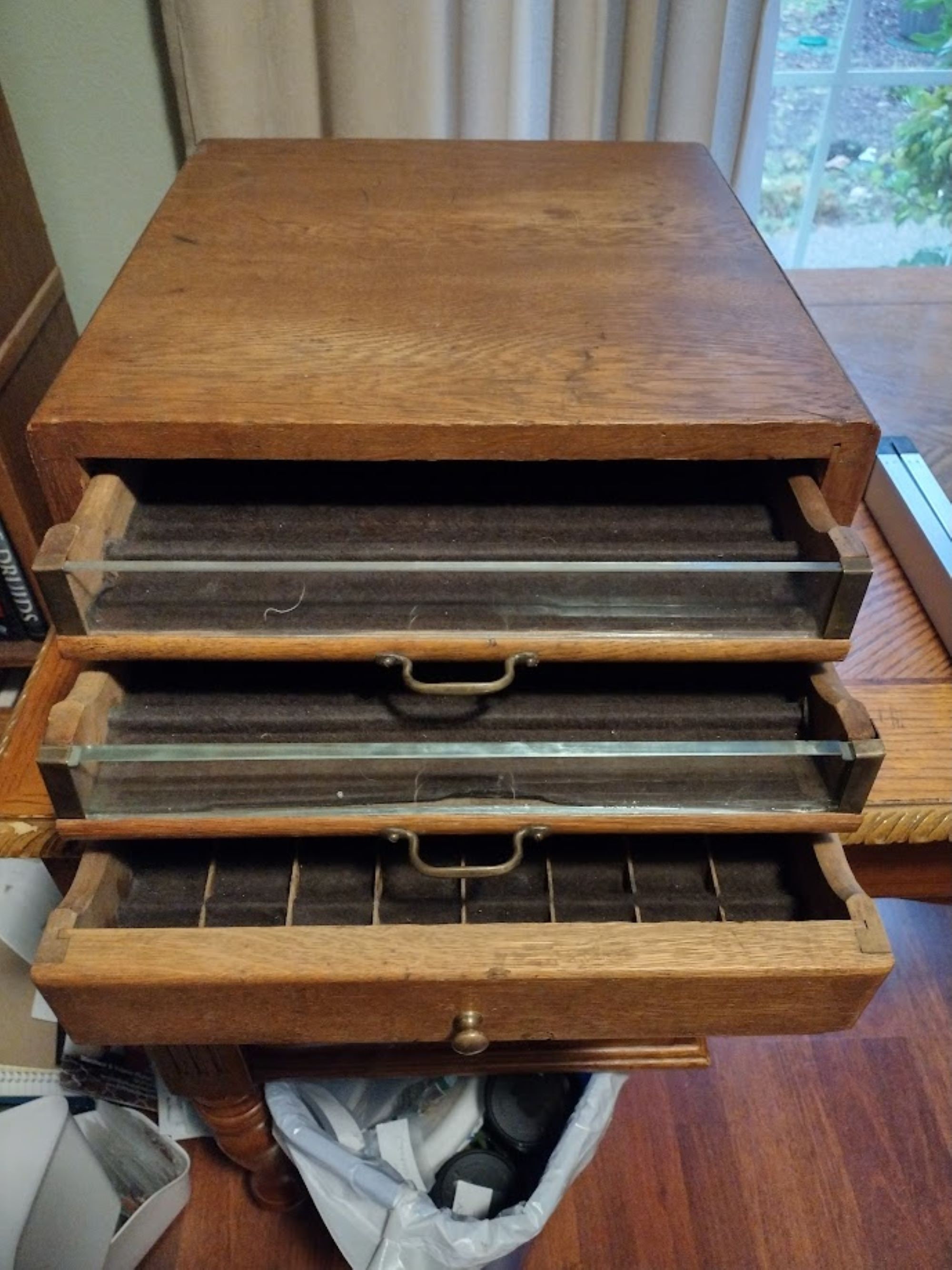 Antique Oak Spool Cabinet - Etsy