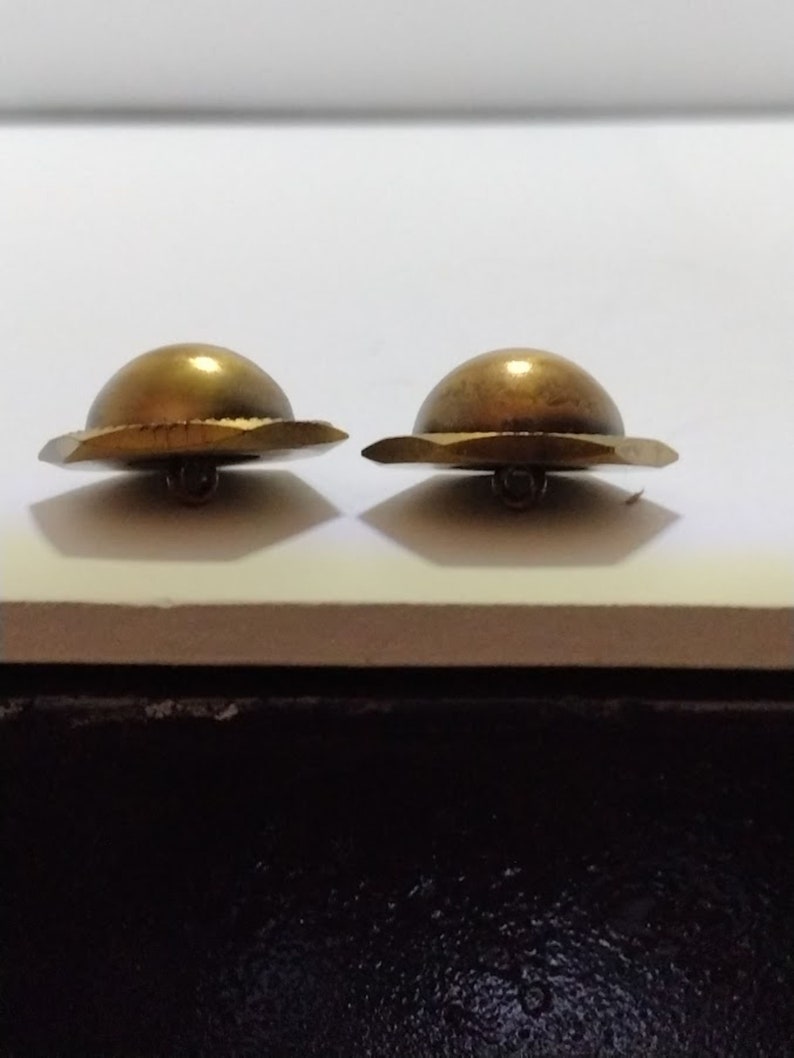 Pair of Vintage Brass Cap Nut Buttons - Etsy