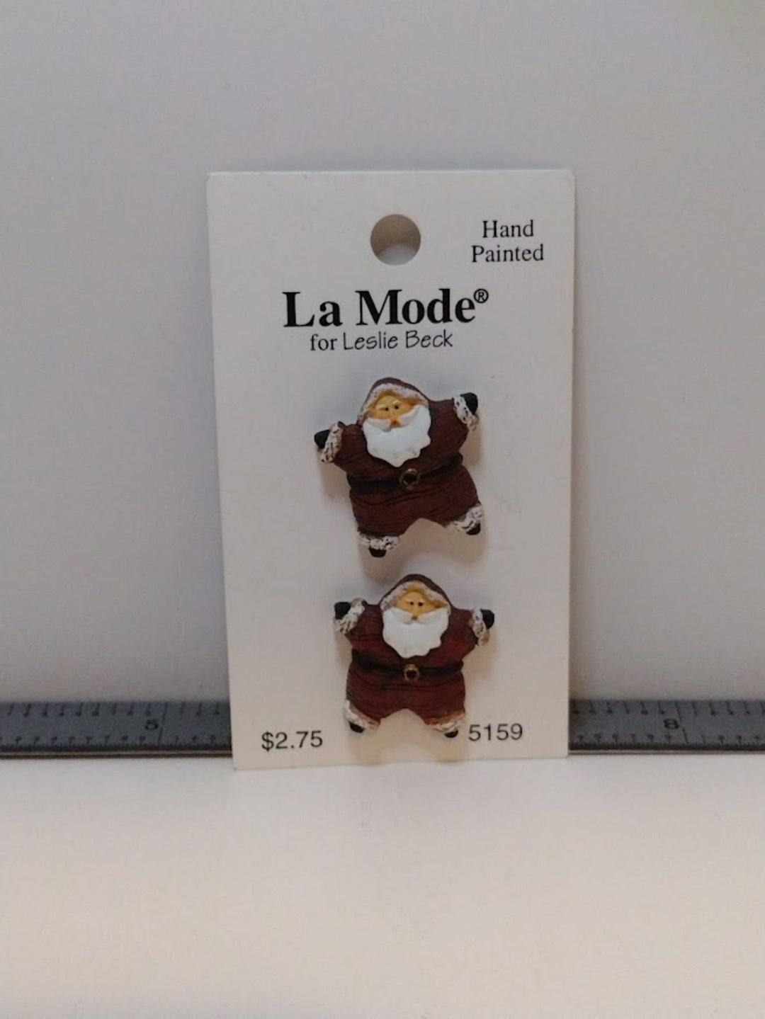 Vintage "la Mode" Plastic Hand-painted Santa Buttons - Etsy