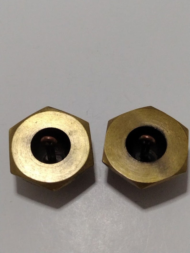 Pair of Vintage Brass Cap Nut Buttons - Etsy