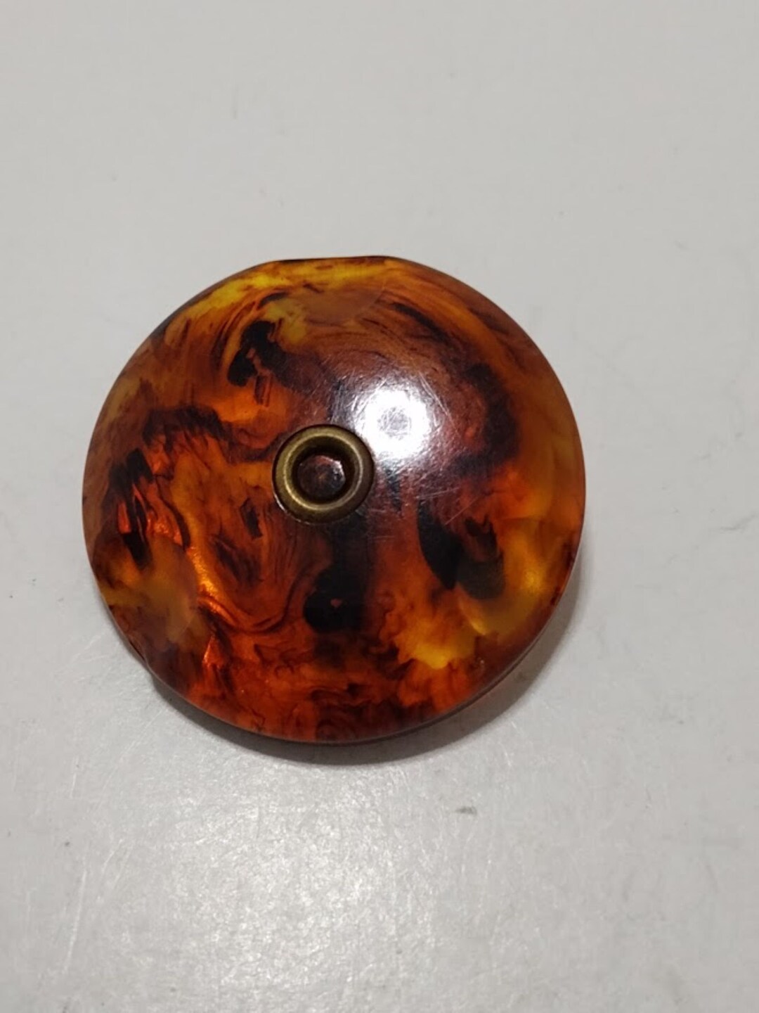 Vintage Tortise Shell Bakelite Button - Etsy