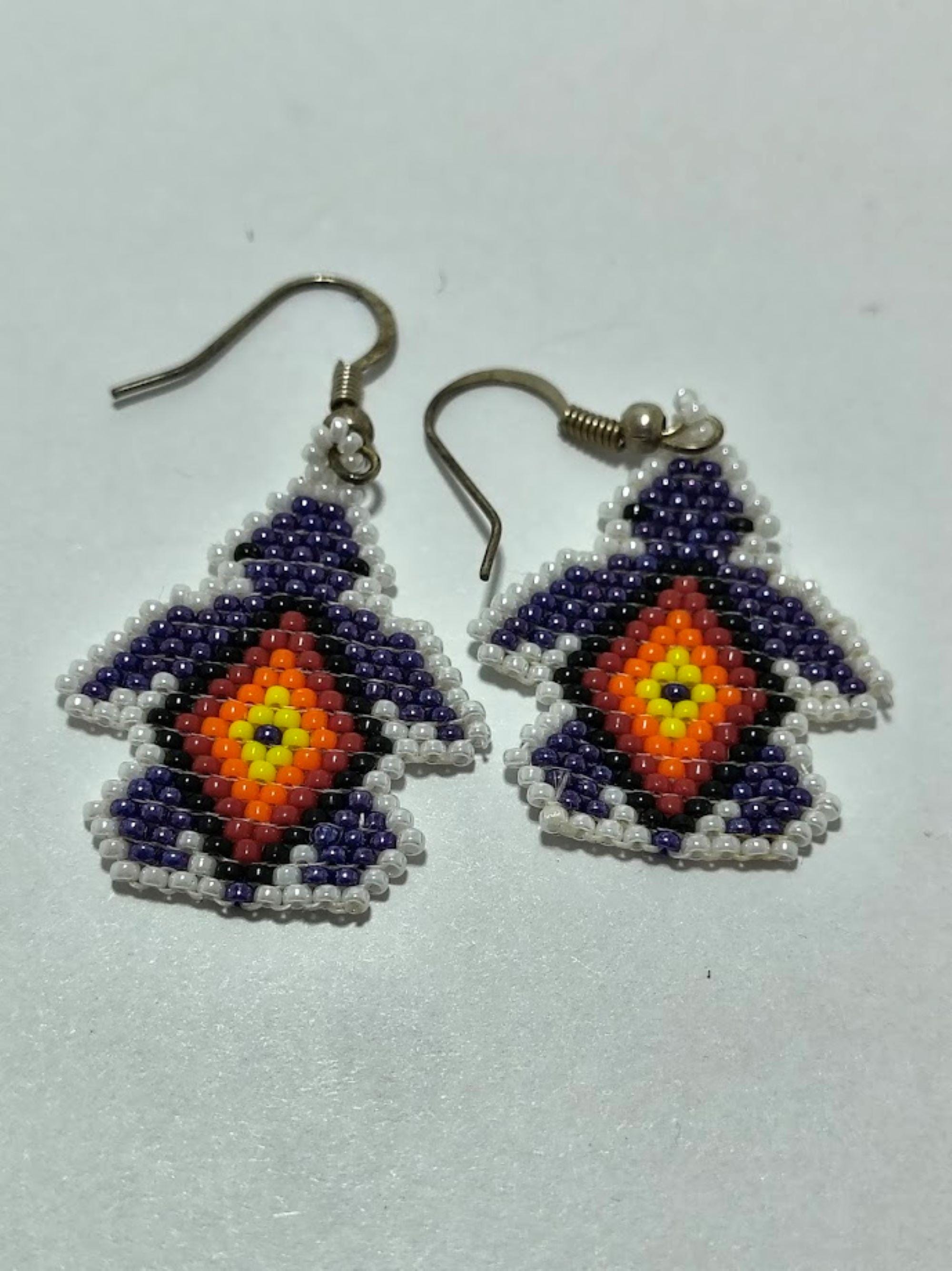 Native American Beaded Turtle Earrings - Etsy