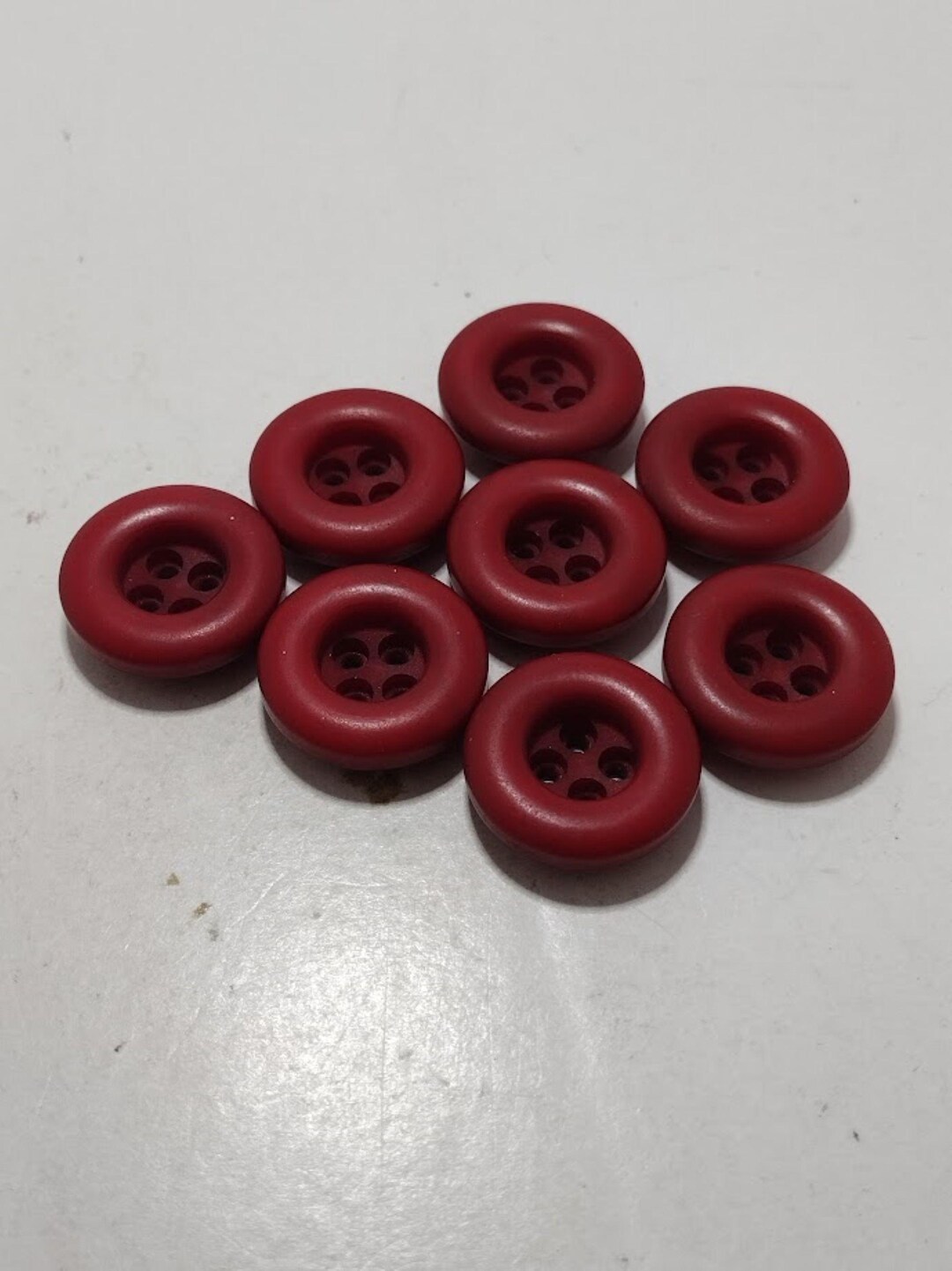 Vintage Batch of Red Plastic Buttons - Etsy