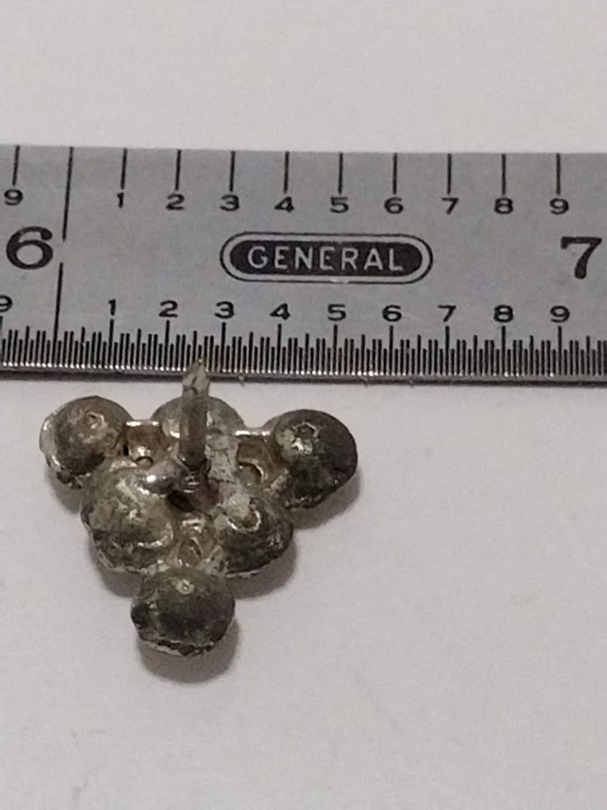 Little Vintage Triangle Rhinestone Pin - Etsy