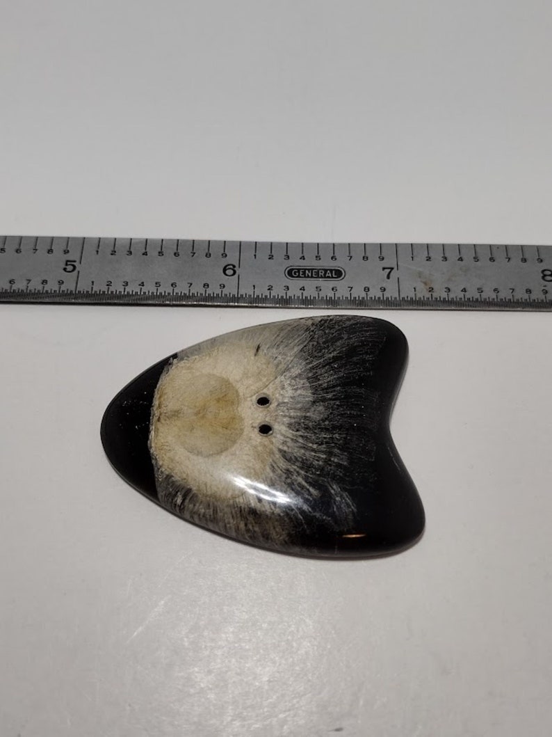 Black Resin Coated Acacia Wood Button With Dried Flower - Etsy