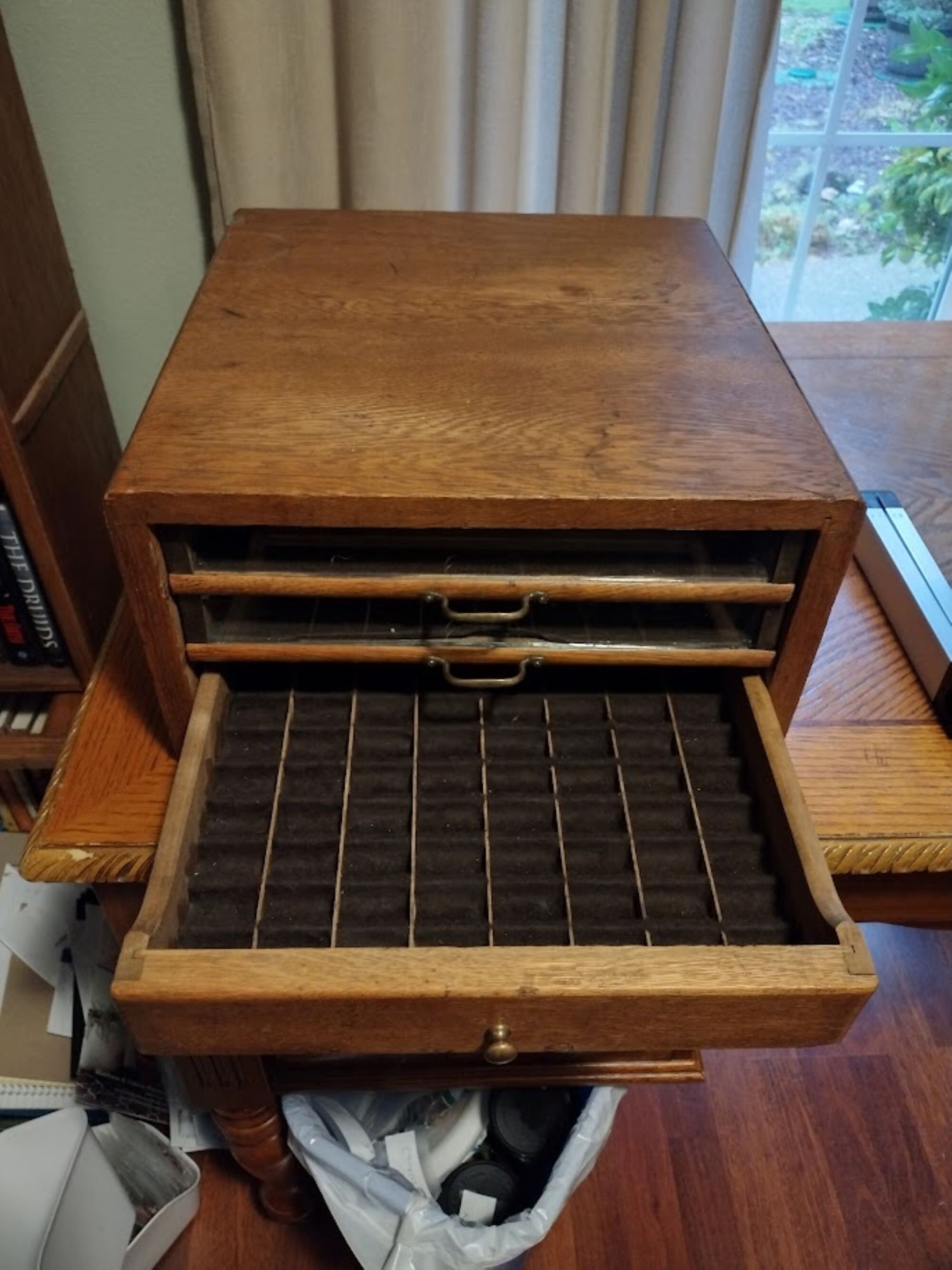 Antique Oak Spool Cabinet - Etsy