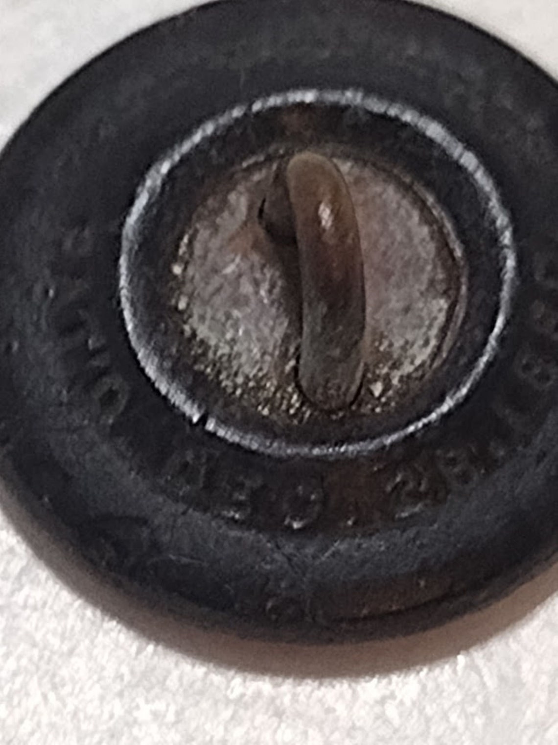 Antique Deknatel 1880 Black Glass Button - Etsy