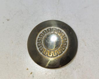 Large Vintage Brass Button - Etsy