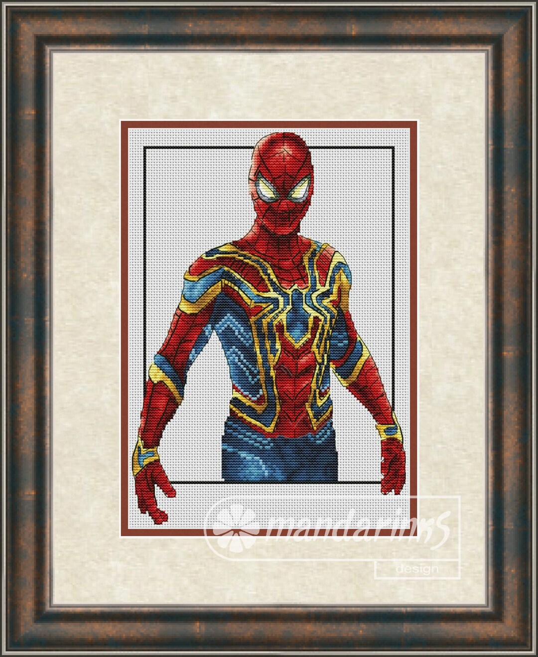 The Superhero Digital Cross Stitch Pattern DMC Chart Embroidery Instant ...