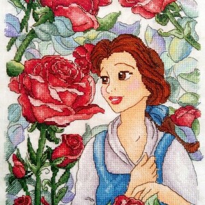 Belle's Garden Digital Cross Stitch Pattern DMC Chart Embroidery ...