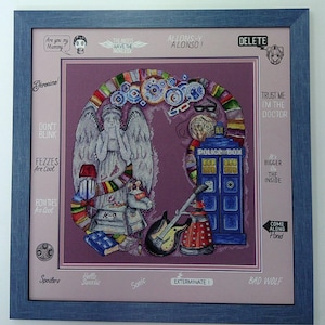 Doctor Who Wreath Digital Cross Stitch Pattern DMC Chart Embroidery ...