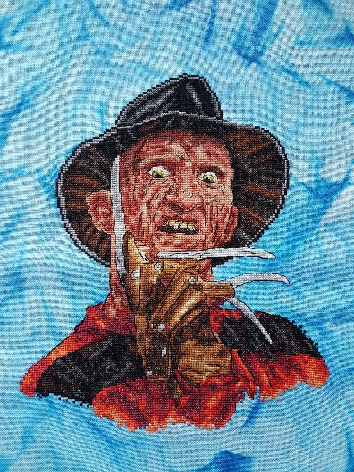 Freddie Krueger Digital Cross Stitch Pattern Chart Embroidery Instant ...