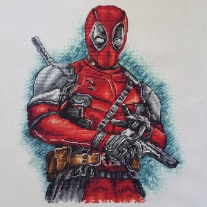 Deadpool Digital Cross Stitch Pattern DMC Chart Embroidery Instant ...