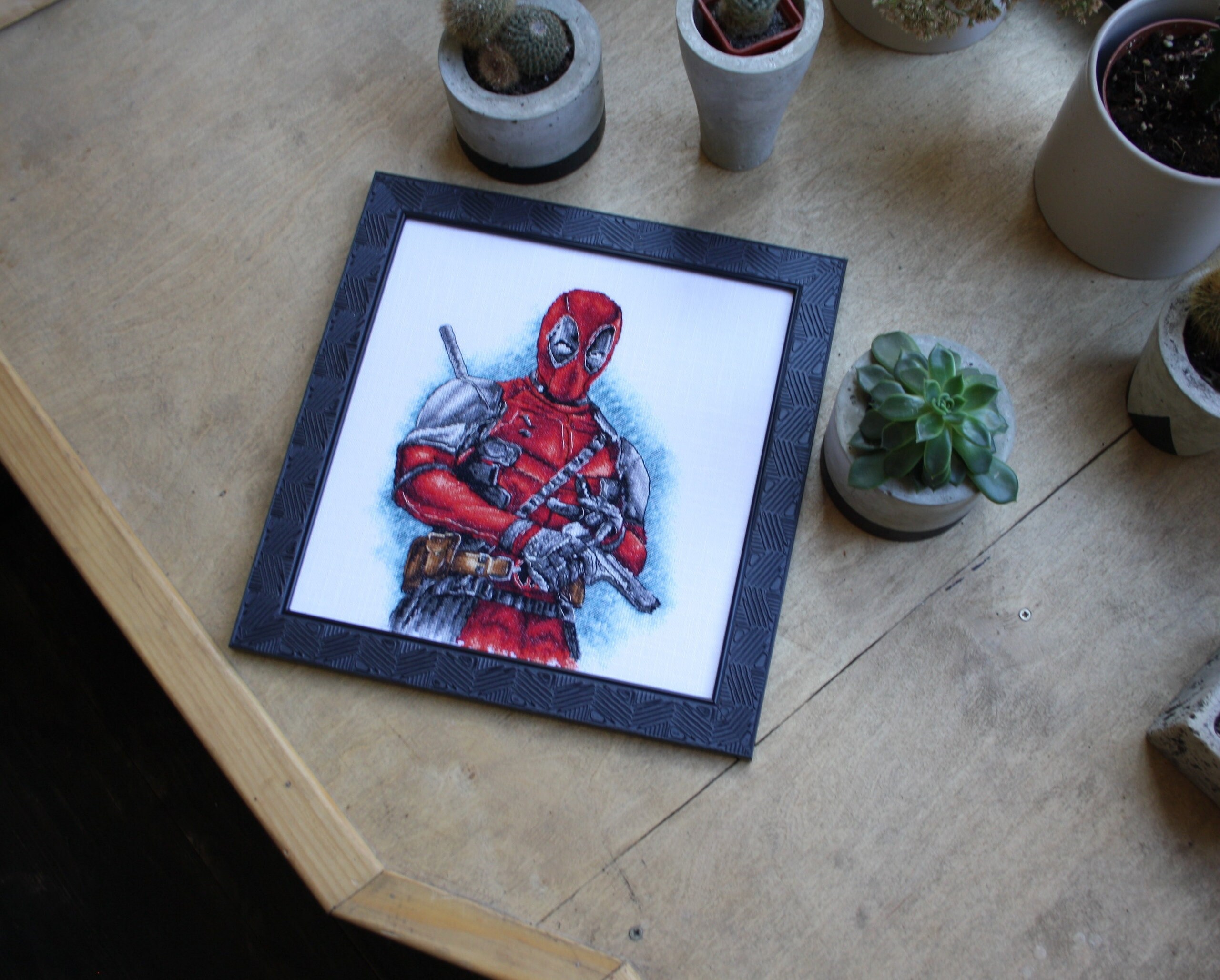 Deadpool Digital Cross Stitch Pattern DMC Chart Embroidery Instant ...