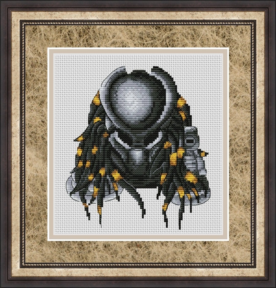 Mini Predator Digital Cross Stitch Pattern DMC Chart Embroidery Instant ...
